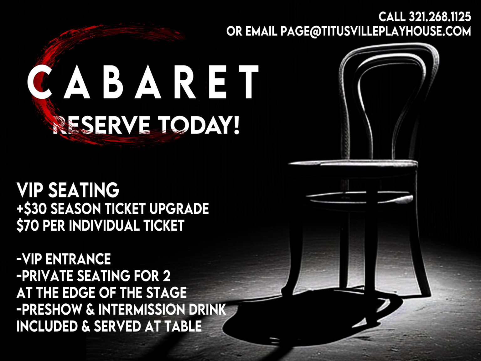 VIP Seats - Titusville Playhouse